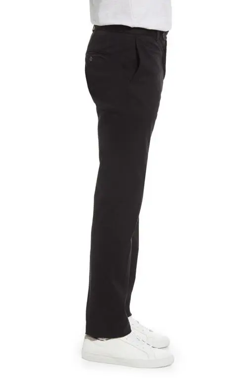 Nordstrom Trim Straight Leg Stretch Flat Front Chino Trousers