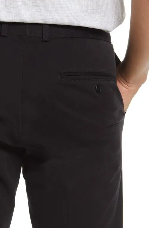 Nordstrom Trim Straight Leg Stretch Flat Front Chino Trousers