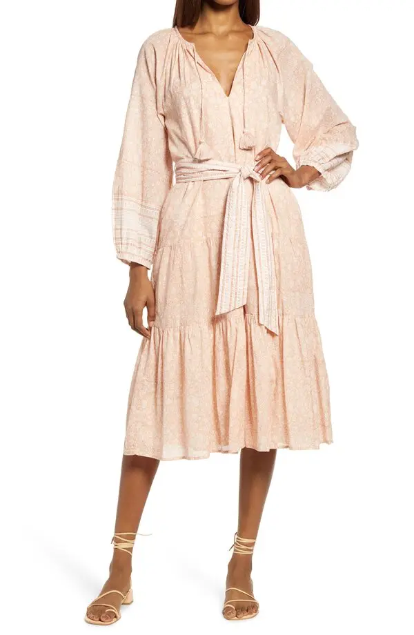 knee length dresses for ladies Cleobella Melinda Midi Dress- Dark Magnolia ***Final Sale*** S / Dark Magnolia main image 1