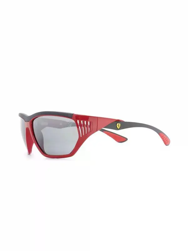 Ray-ban Scuderia Ferrari Aviator-frame Sunglasses - Red