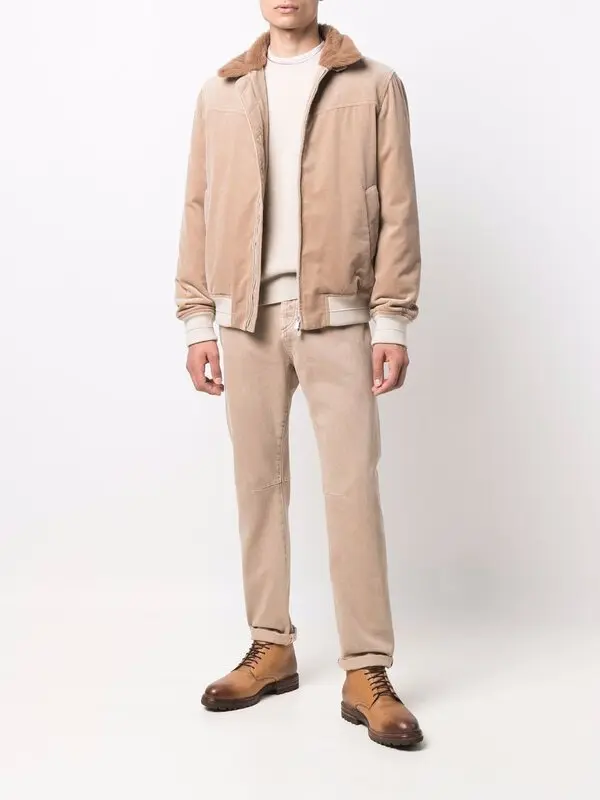 Brunello Cucinelli Embroidered Logo Straight Jeans
