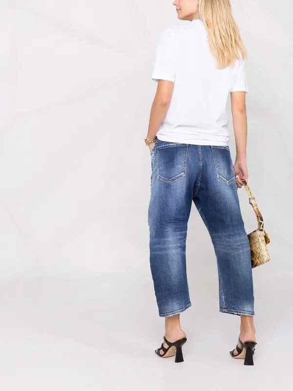 Dsquared2 Patchwork Cropped Jeans