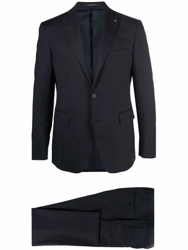Tagliatore Single-breasted Wool Suit - Blue