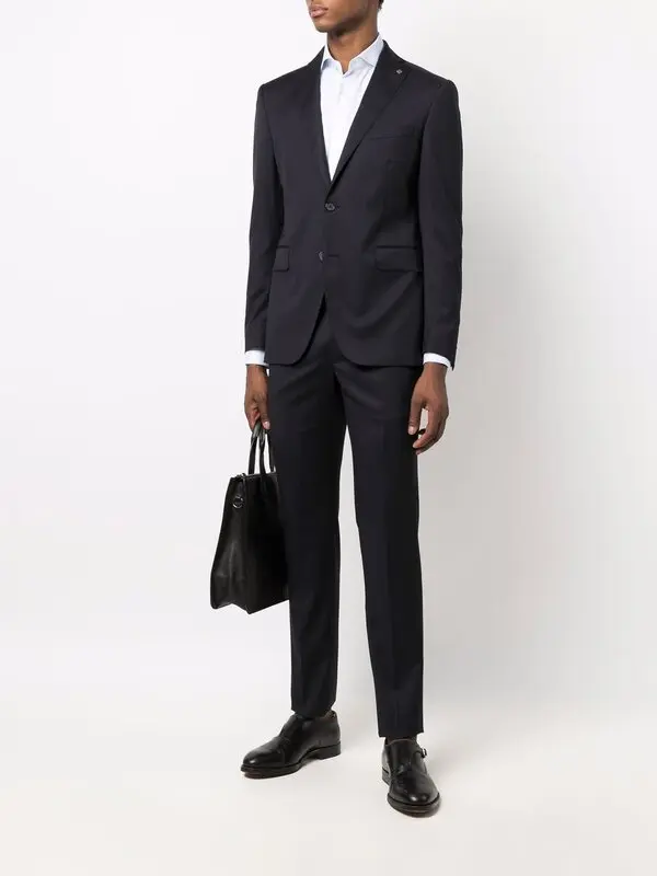 Tagliatore Single-breasted Wool Suit - Blue