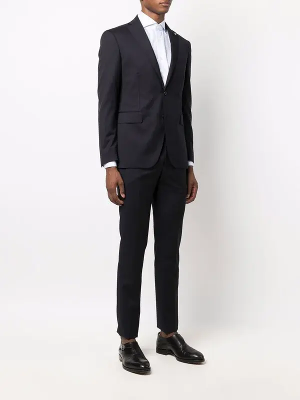 Tagliatore Single-breasted Wool Suit - Blue