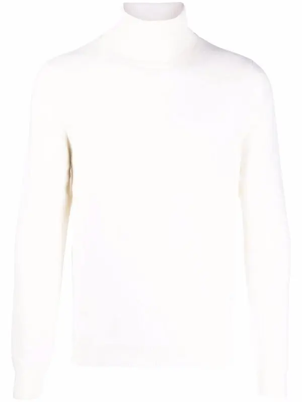 Malo Cashmere Roll Neck Jumper - Neutrals
