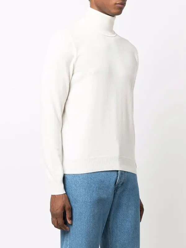 Malo Cashmere Roll Neck Jumper - Neutrals