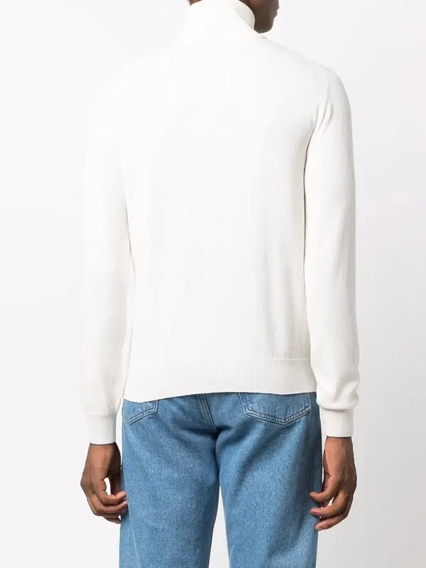 Malo Cashmere Roll Neck Jumper - Neutrals
