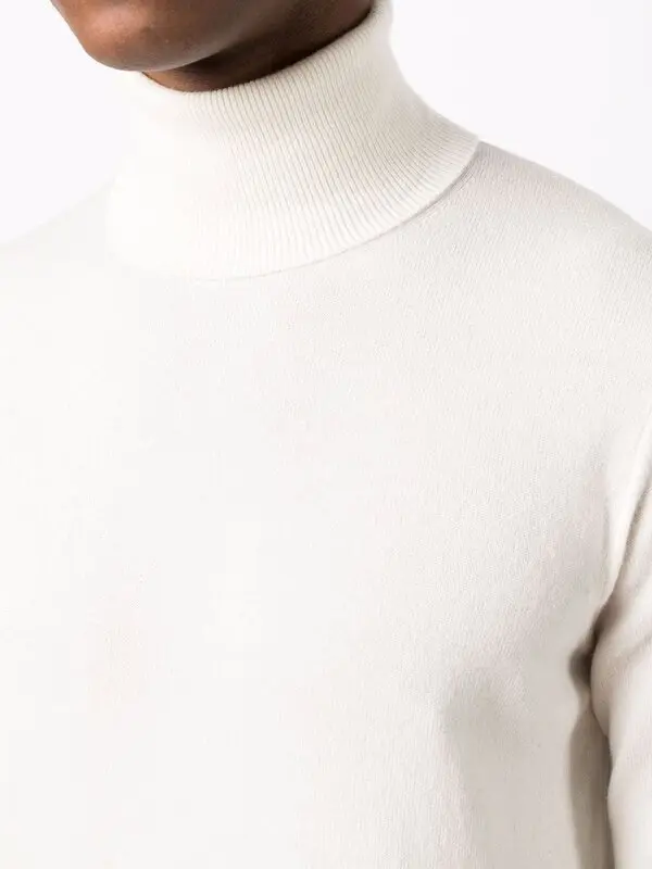 Malo Cashmere Roll Neck Jumper - Neutrals