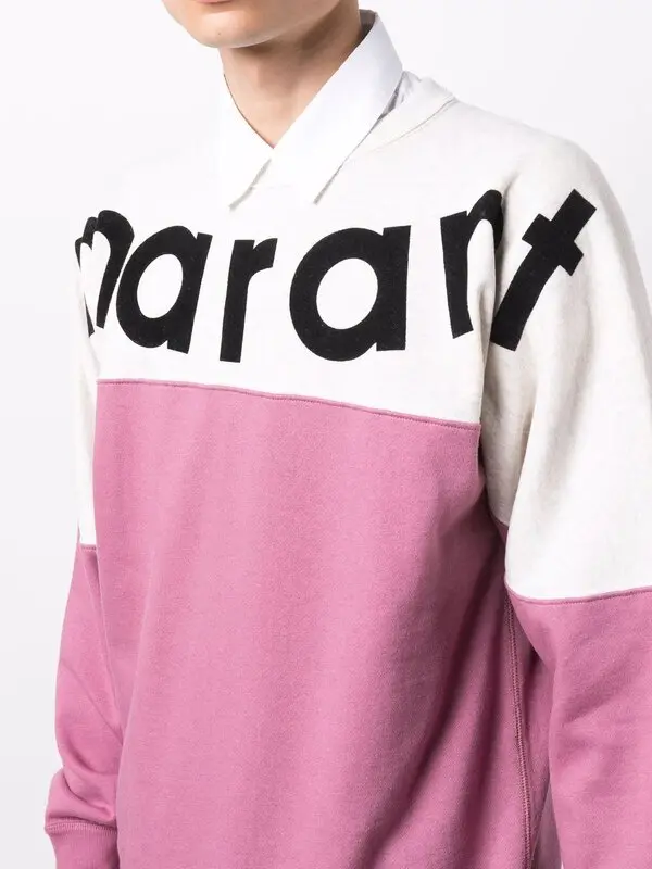 Isabel Marant Aftone Colourblock Logo-print Sweatshirt