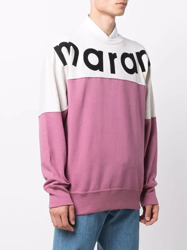 Isabel Marant Aftone Colourblock Logo-print Sweatshirt