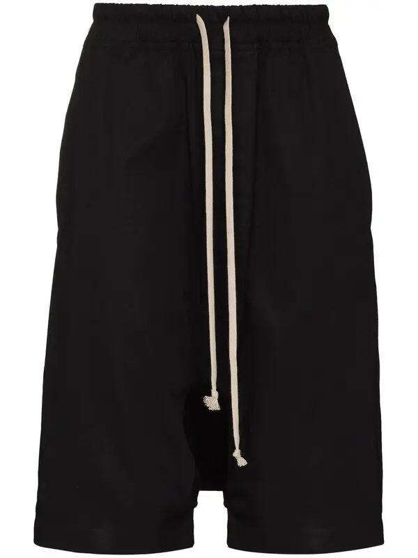 Rick Owens Pod Drop-crotch Track Shorts