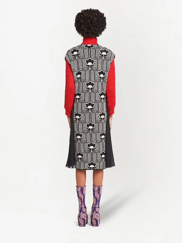 Prada Jacquard Wool Knit Dress