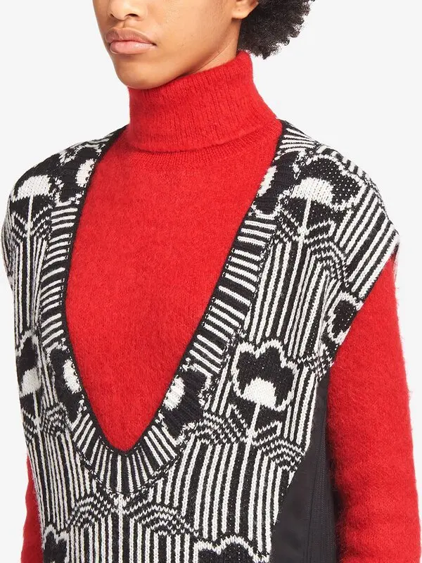 Prada Jacquard Wool Knit Dress
