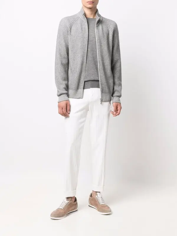 Brunello Cucinelli Zip-up Knitted Cashmere Jumper