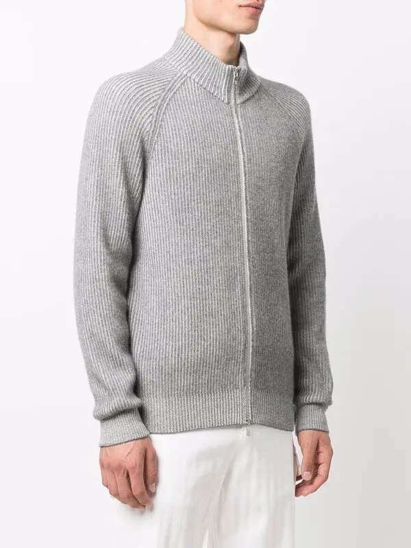 Brunello Cucinelli Zip-up Knitted Cashmere Jumper