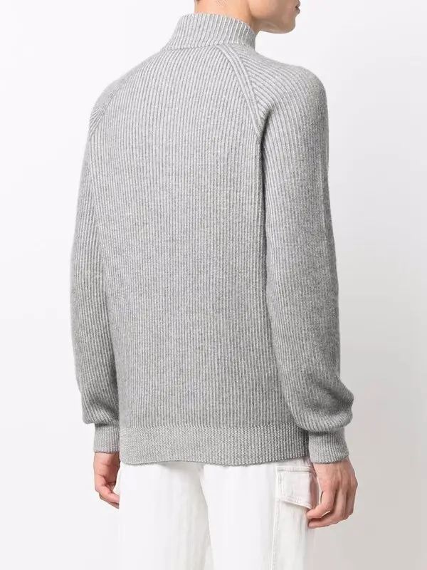 Brunello Cucinelli Zip-up Knitted Cashmere Jumper
