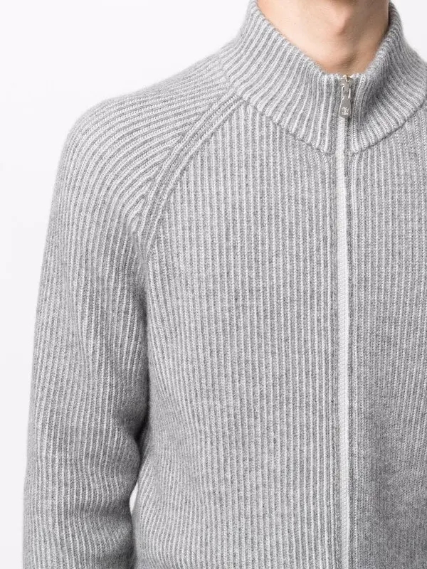 Brunello Cucinelli Zip-up Knitted Cashmere Jumper