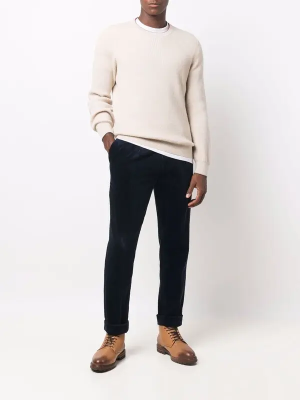 Brunello Cucinelli Corduroy Straight-leg Trousers - Blue
