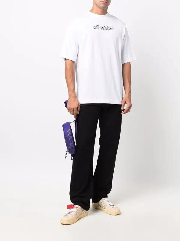 Off-White Diagonals Print Straight-leg Jeans