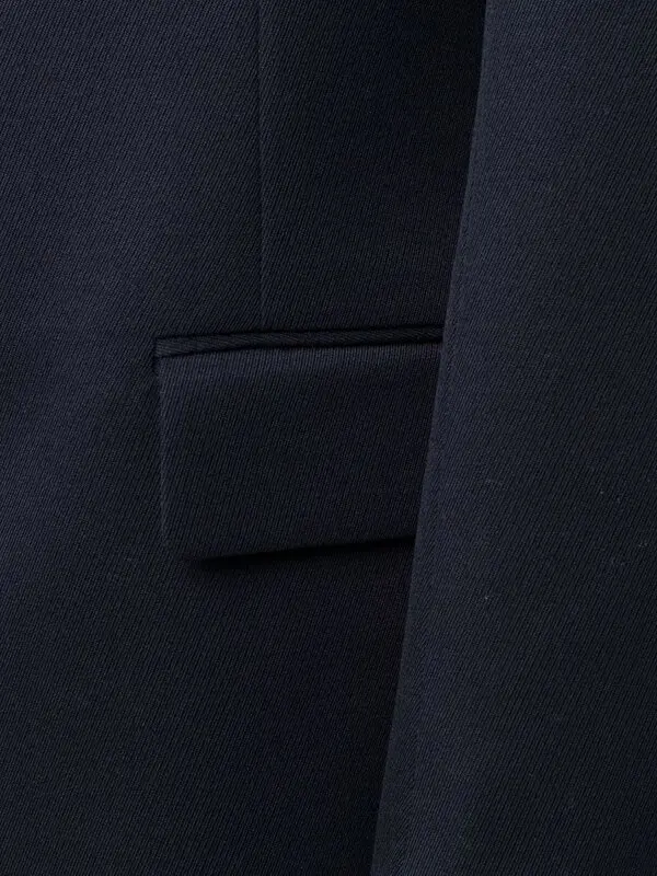MAISON MARGIELA Collarless Mid-length Coat - Blue