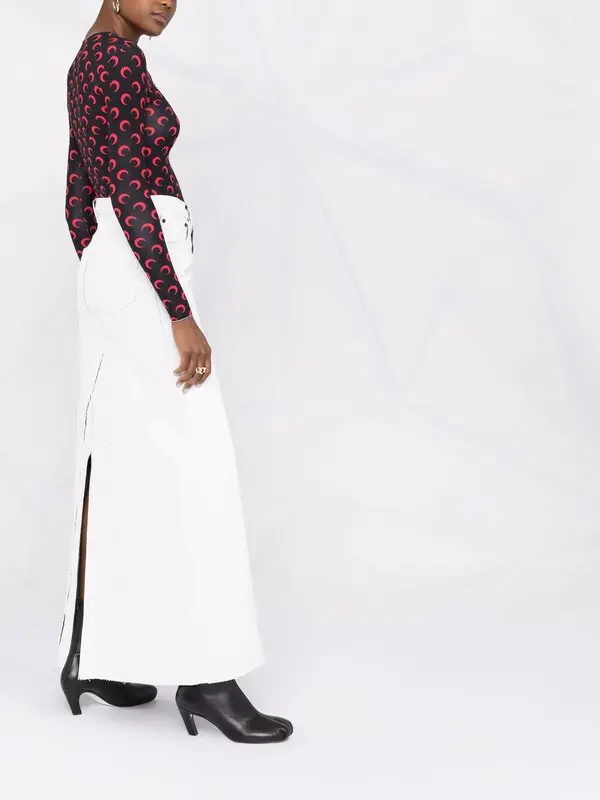 MAISON MARGIELA High-waisted Maxi Skirt - White