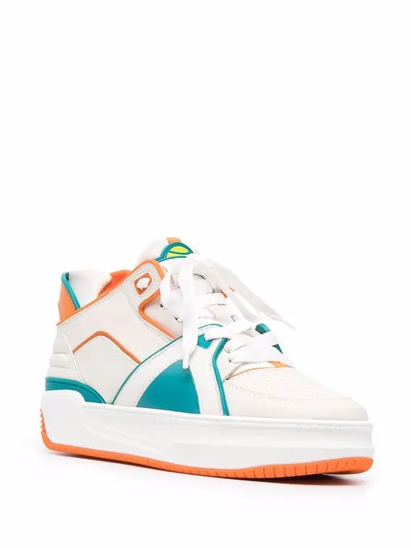 JUST DON Courtside Mid Sneakers - White