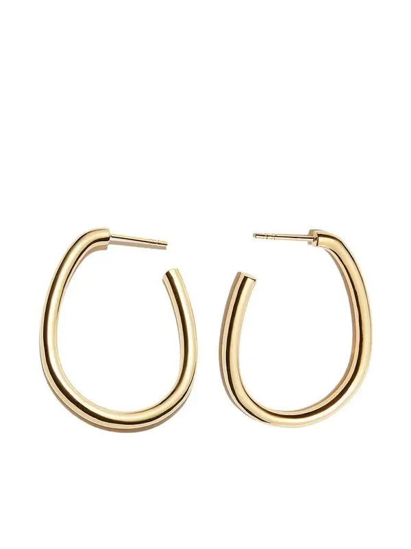OTIUMBERG 14kt Yellow Oval Hoop Earrings - Gold