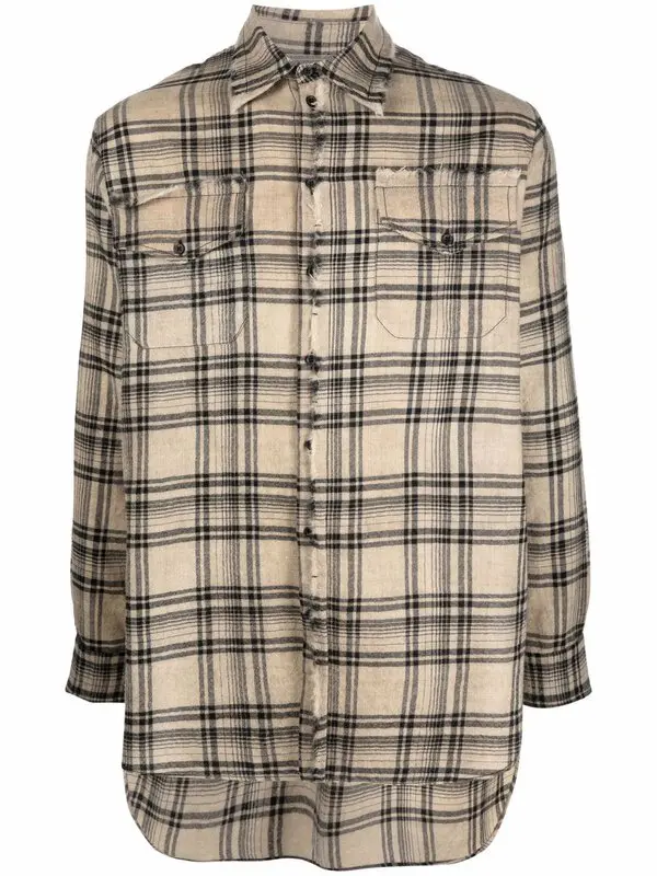UMA WANG Oversized Check Shirt