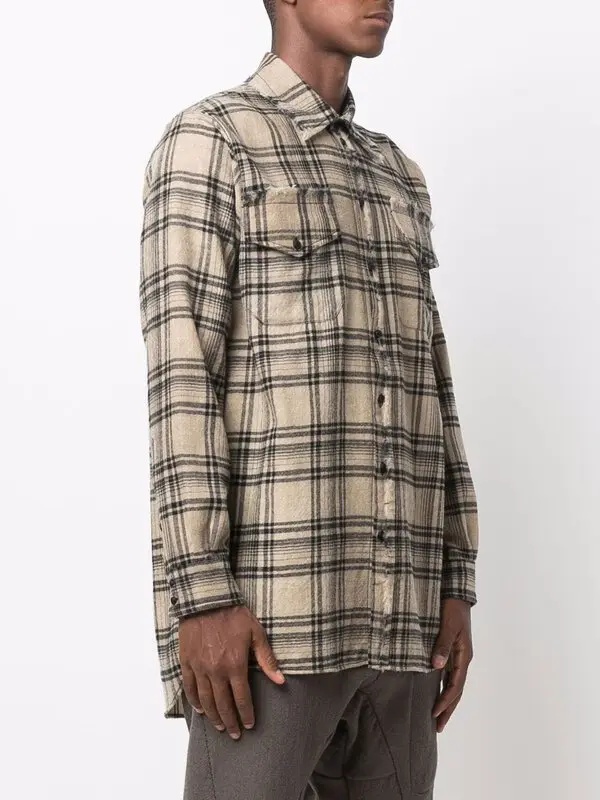 UMA WANG Oversized Check Shirt