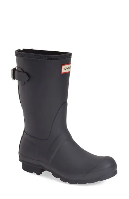 Hunter Original Short Back Adjustable Rain Boot - Navy
