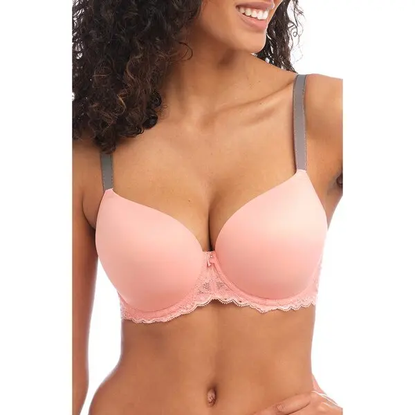 Freya Offbeat Underwire Demi Plunge Molded Bra - Rosehip