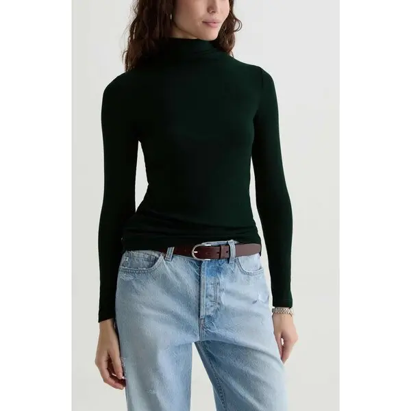 Ag Chels Ribbed Turtleneck Sweater - Dark Green