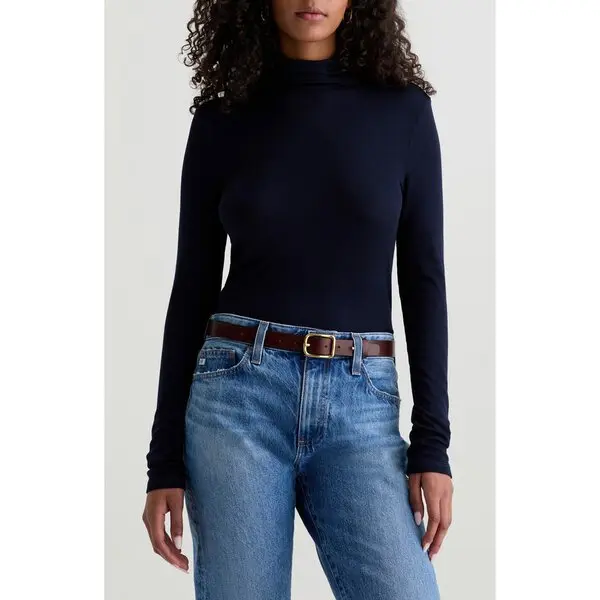 Ag Chels Ribbed Turtleneck Sweater - Deep Trenches