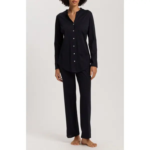 Hanro Cotton Deluxe Pajamas - Black