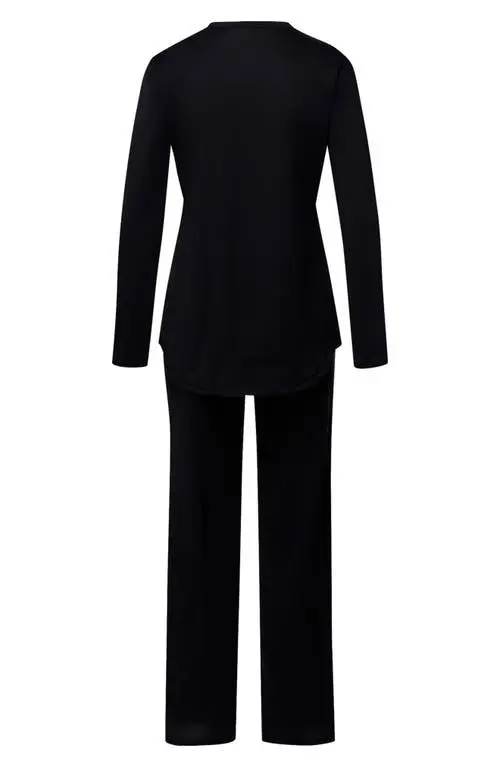 Hanro Cotton Deluxe Pajamas - Black
