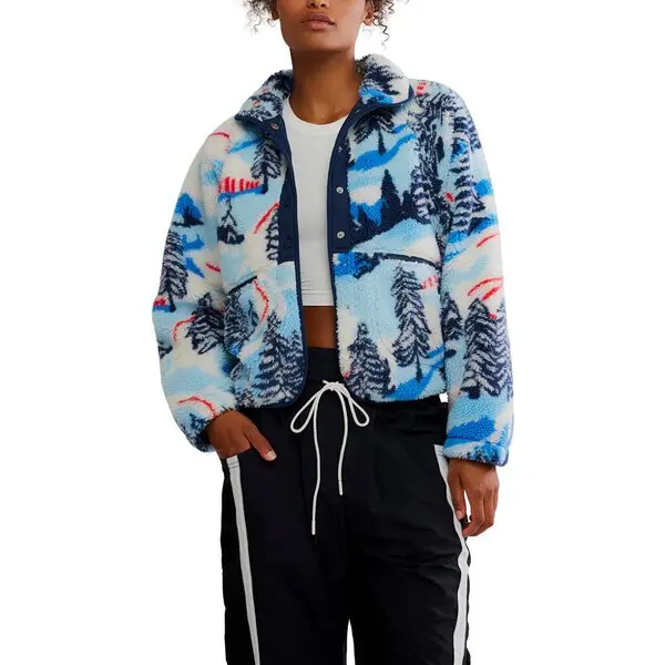 Free People Rocky Ridge Fleece Jacket - Alpine Combo