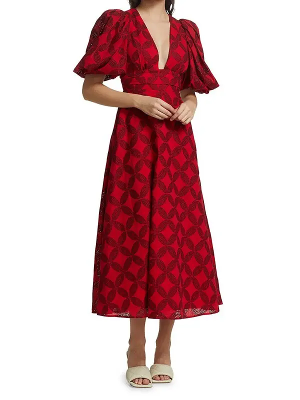 knee length dresses for ladies Hamilton Midi Dress in Olive main image 0