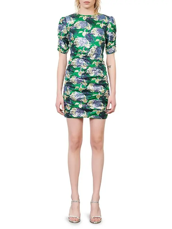 maje green sequin dress Razul Embroidered Mini In Purple - 50% Off Yoox