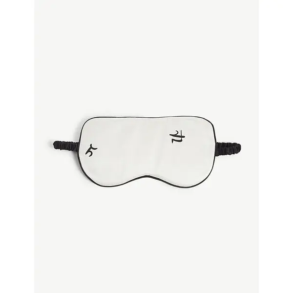 Olivia Von Halle Printed-design Silk-satin Eye Mask