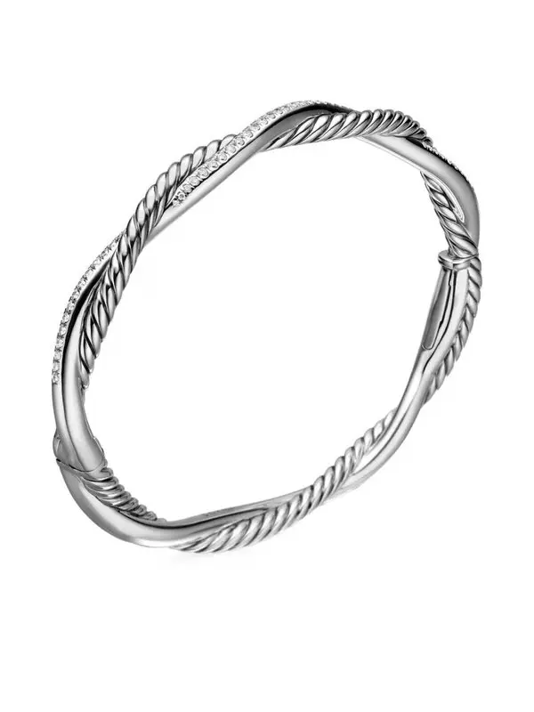 David Yurman Sterling Petite Infinity Diamond Bracelet - Silver