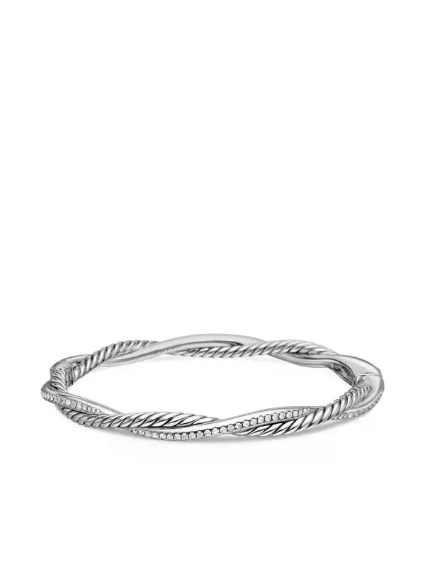 David Yurman Sterling Petite Infinity Diamond Bracelet - Silver