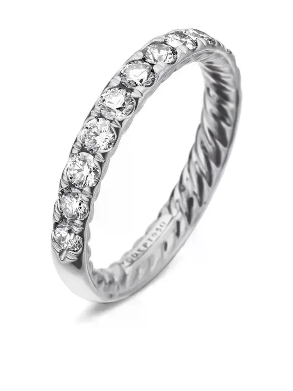 David Yurman Platinum Diamond Band Ring