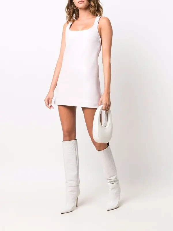 COURREGES Sleeveless Vinyl Mini Dress - Pink