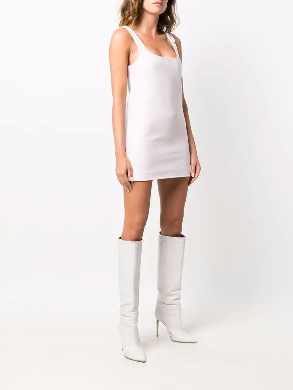 COURREGES Sleeveless Vinyl Mini Dress - Pink
