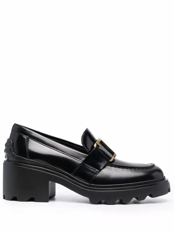 TOD'S Logo-plaque 60mm Loafers - Black