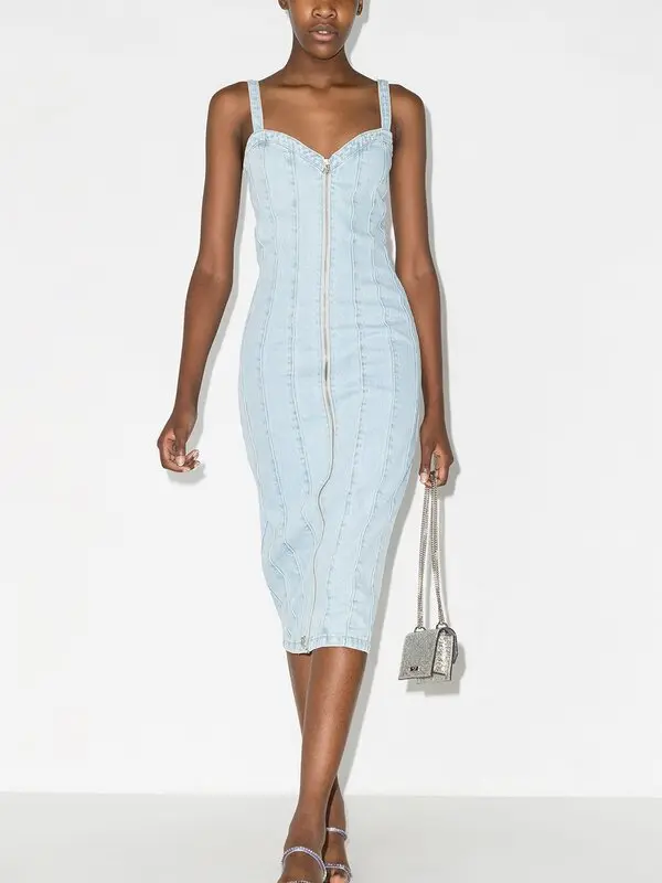 Remain Birger Christensen Kayla Zip Up Denim Dress