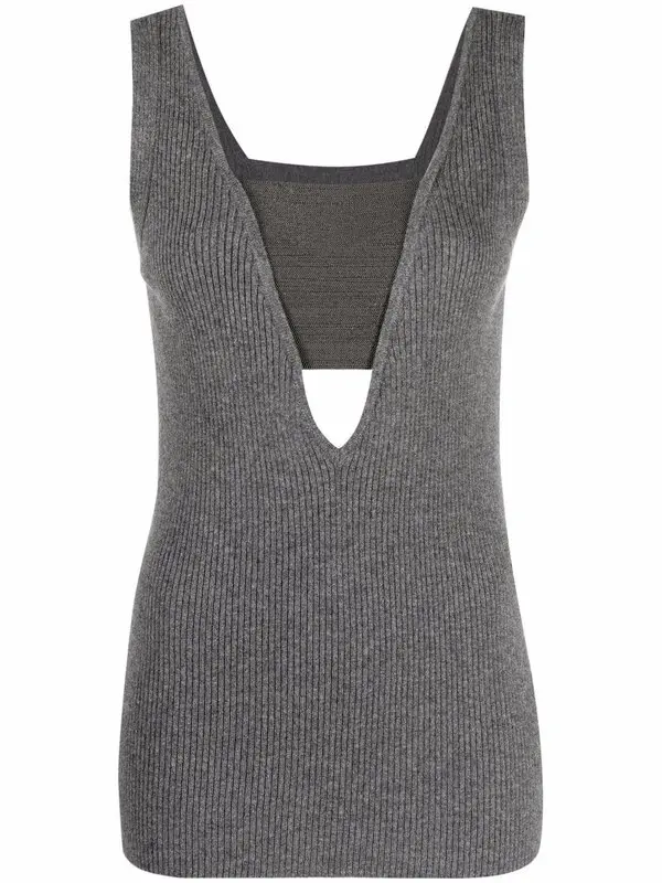Brunello Cucinelli V-neck Sleeveless Knit Vest