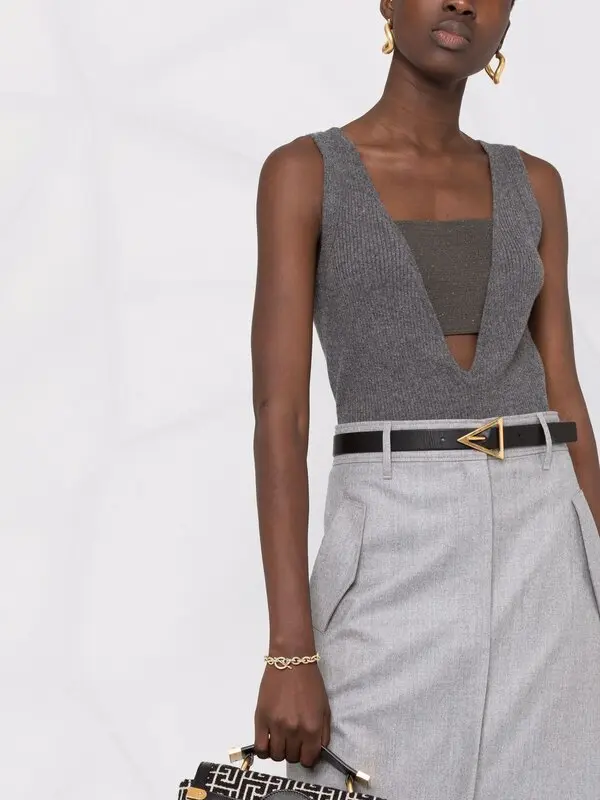 Brunello Cucinelli V-neck Sleeveless Knit Vest