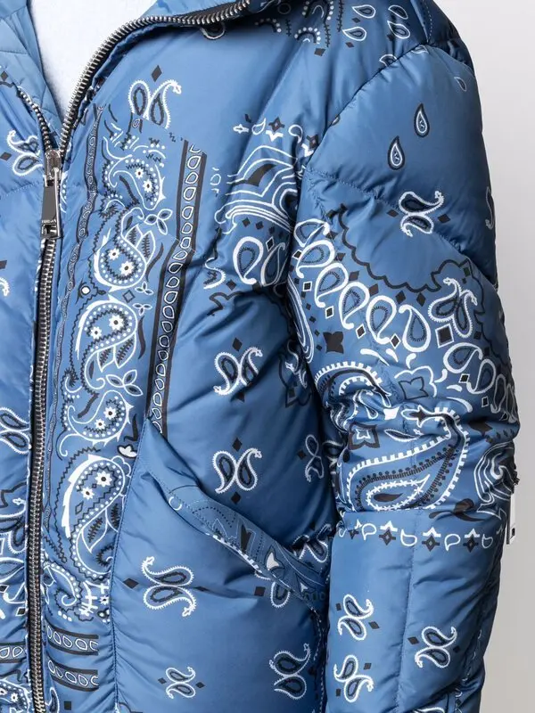 Khrisjoy Bandana-print Hooded Puffer Jacket